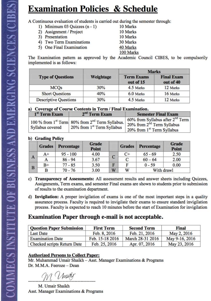 Notices & Schedules – CIBES